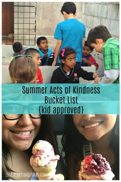 Summer Acts of Kindness Bucket List