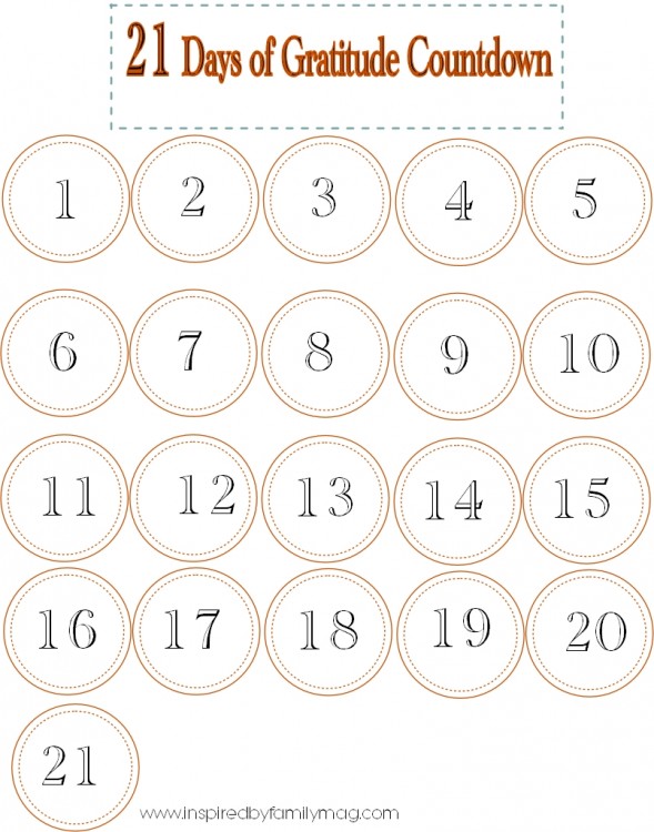 Thanksgiving Countdown and Grateful Activities