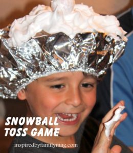 A Fun & Simple Christmas Family Game Your Kids Will Love: Snowball Toss