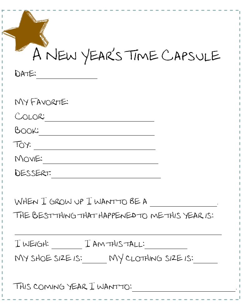 New Year's Family Activity: Simple Time Capsule