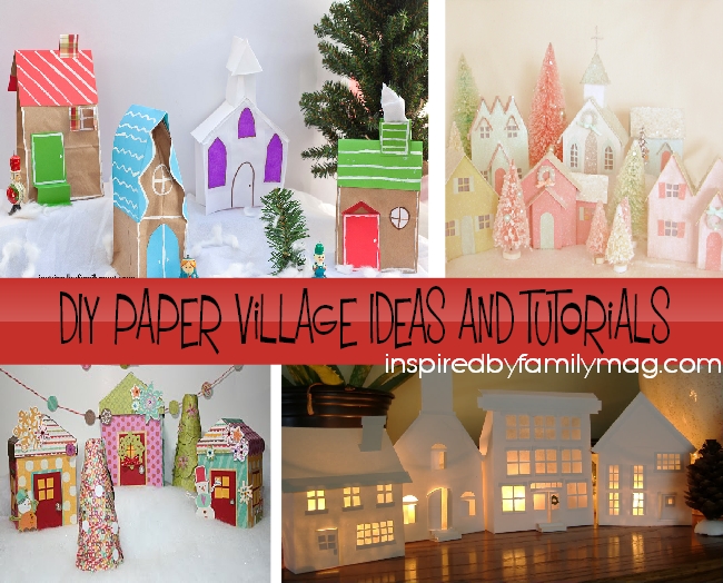 DIY Christmas Village Craft: From Paper Bags - Inspired by Family